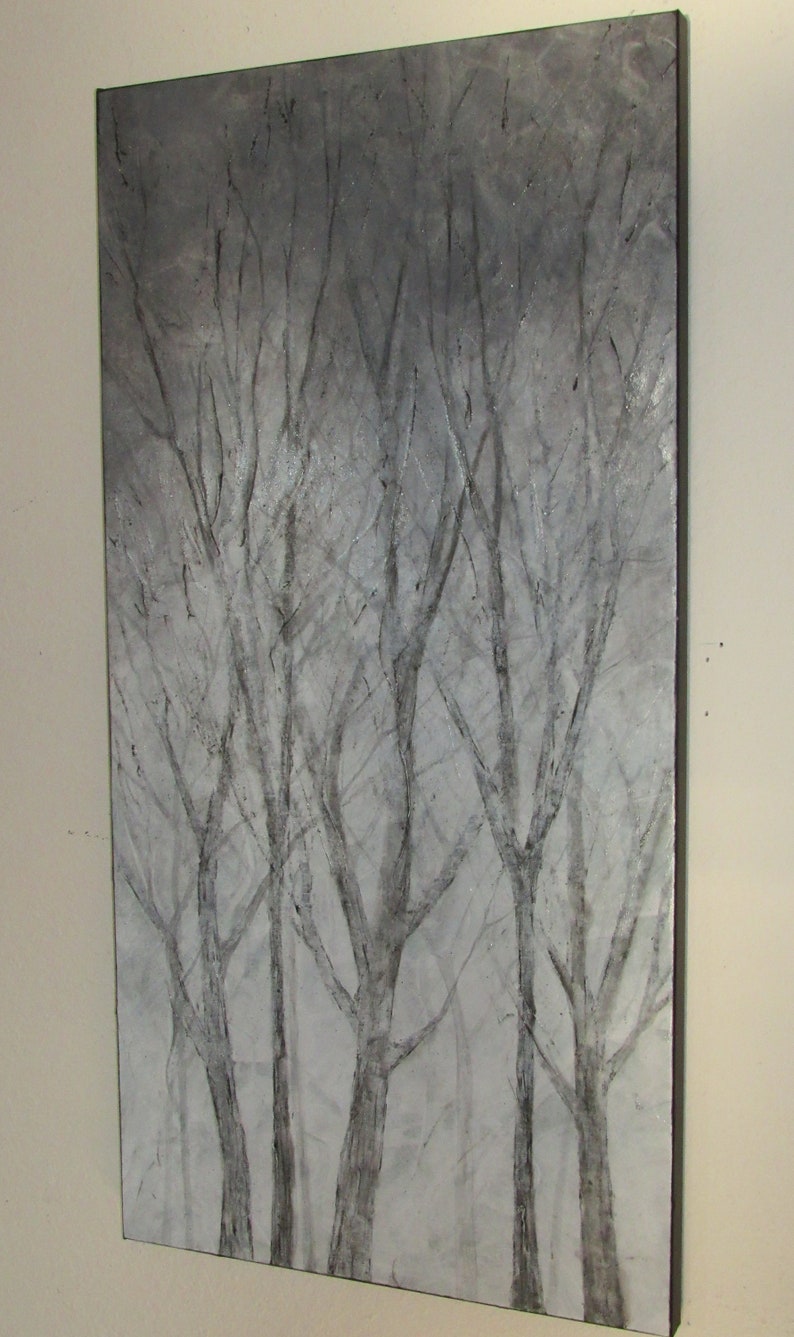 3 Piece Painting, Extra Large Wall Art, Modern, Textured, Tree Art - Etsy
