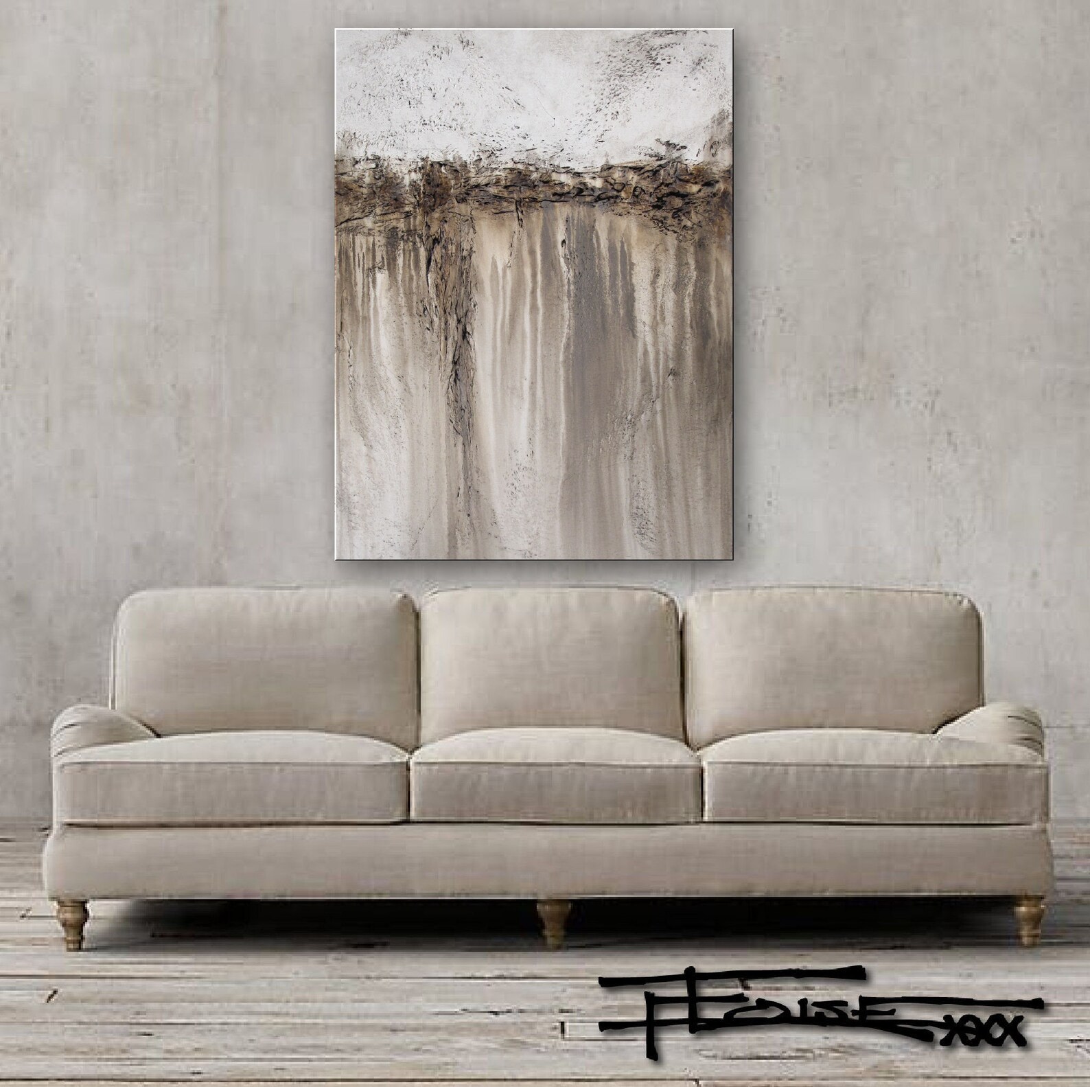 Textured Abstract Painting Modern Canvas Wall Art Limited - Etsy
