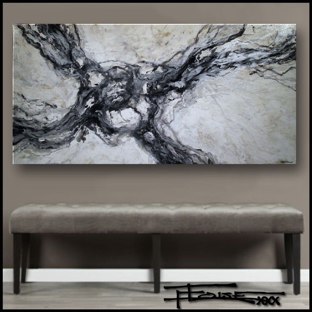 Abstract Canvas Wall Art: Textured Giclee, 60x30, Limited Edition - Etsy