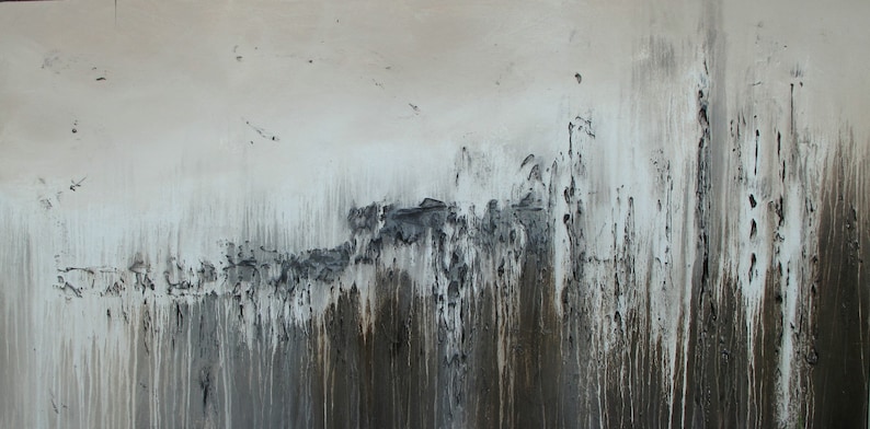 Modern Abstract Canvas Painting Wall Art ON THE FRINGE - Etsy