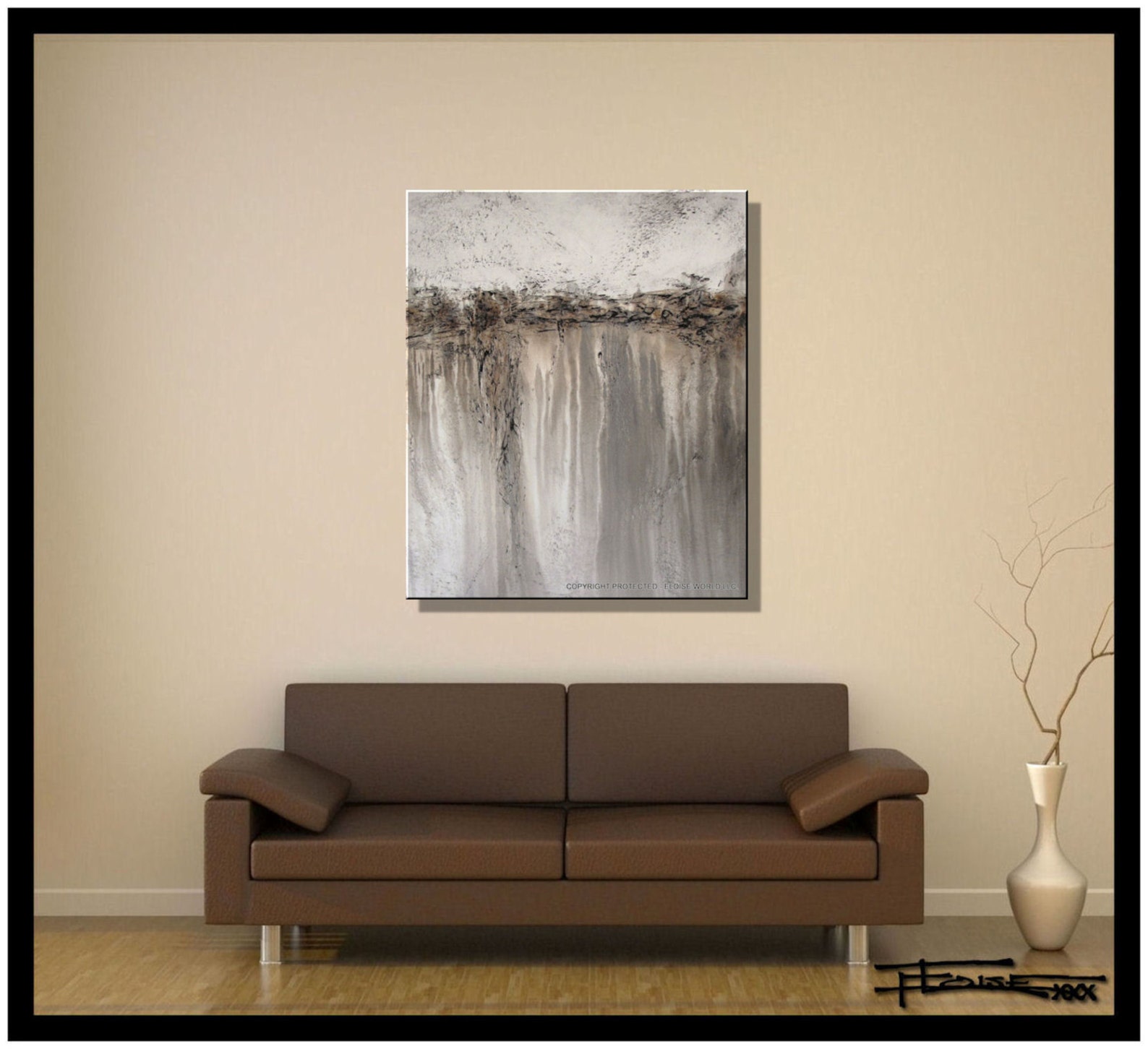 Textured Abstract Painting Modern Canvas Wall Art Limited | Etsy