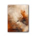 Textured Abstract Canvas Wall Art: Rust Orange & Gray Vertical Painting ...