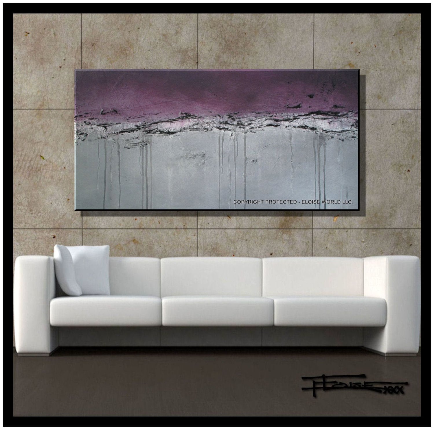 Modern Painting Abstract Textured Canvas Wall Art Limited - Etsy