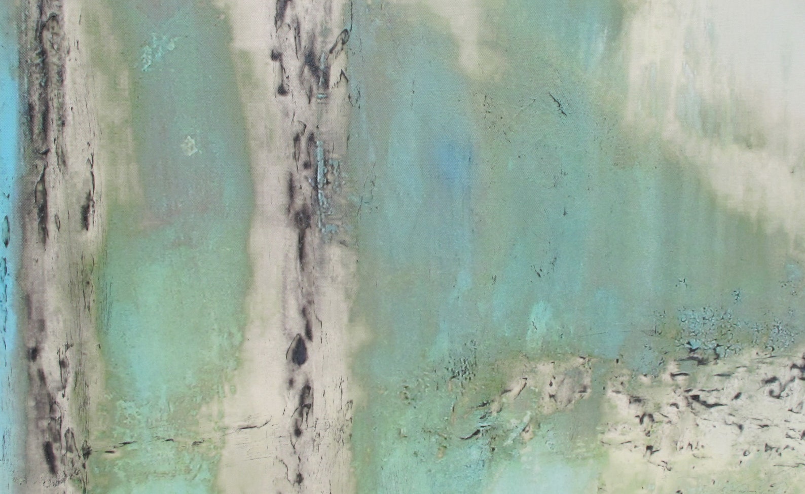 Soft Blue Abstract Painting Modern Canvas Wall Art Textured - Etsy