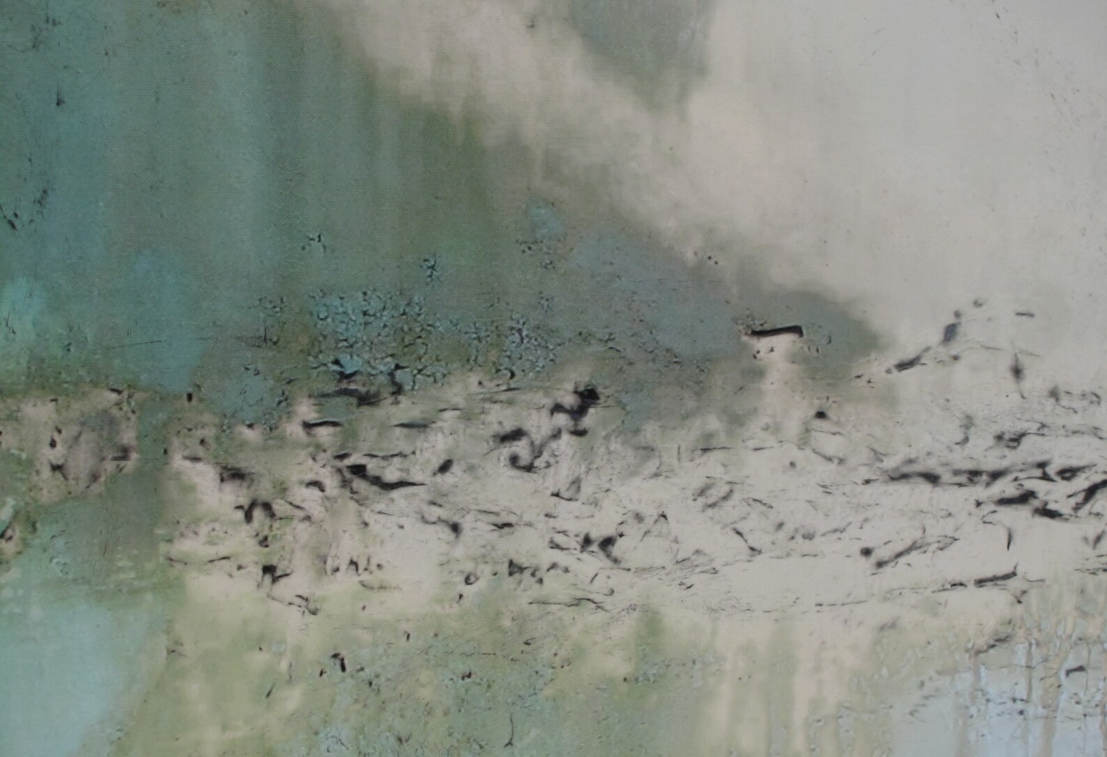 Soft Blue Abstract Painting Modern Canvas Wall Art Textured - Etsy