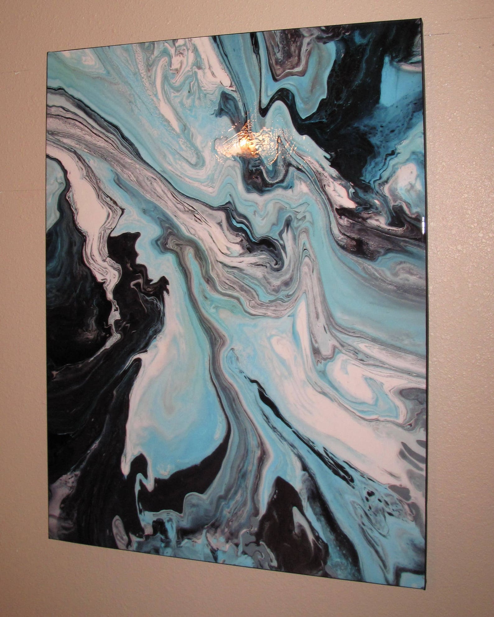 Modern Abstract Resin Painting, Canvas Wall Art - Etsy
