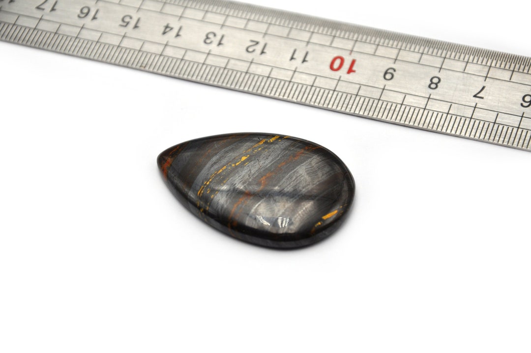 Iron Tiger Eye/oeil De Fer Drop Shape Cabochon 43mmx29mmx6mm Tiger Iron ...