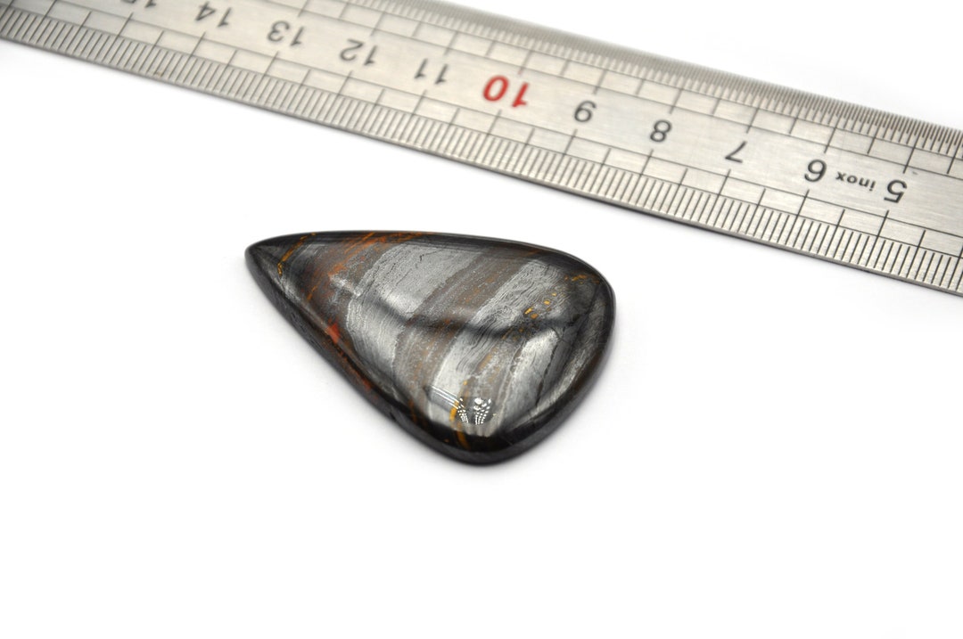 Iron Tiger Eye/oeil De Fer Drop Shape Cabochon 46mmx33mmx5mm Tiger Iron ...