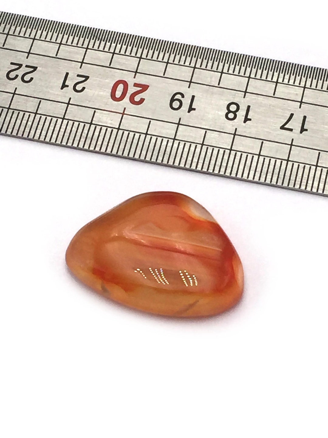 Orange Agate Stone Freeform Shape Cabochon 30mmx23mmx7mm Translucent ...