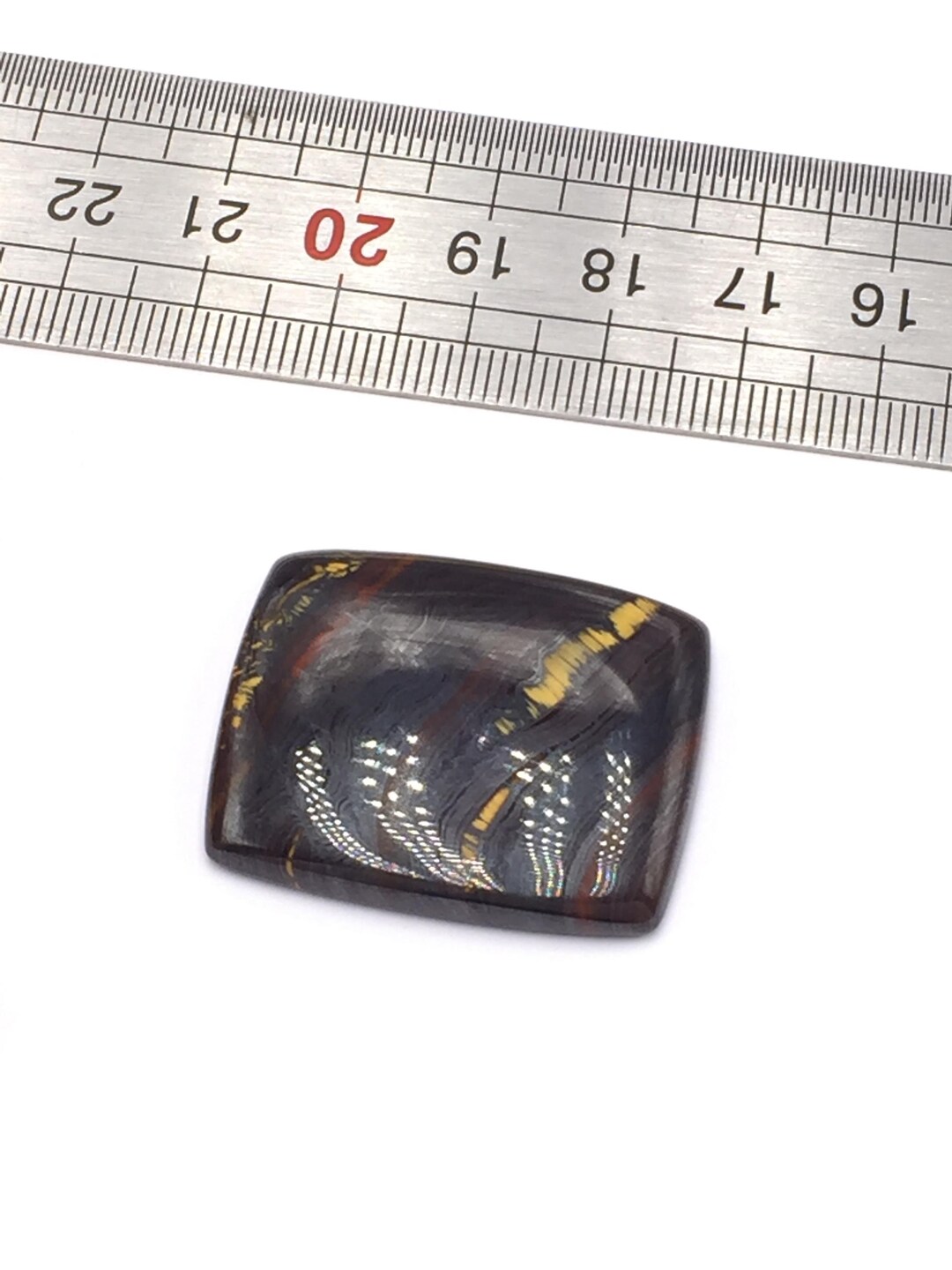 Iron Tiger Eye/oeil De Fer Rectangle Cabochon 32mmx26mmx5mm Tiger Iron ...