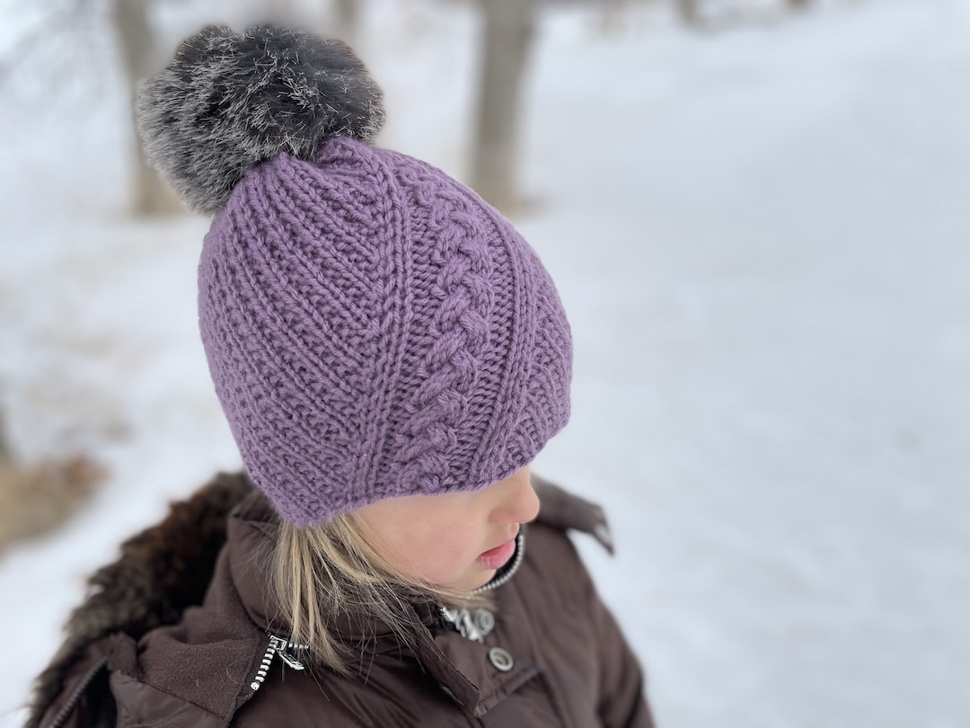 KNITTING PATTERN PDF Hat Knit Pattern Hat Cable Hat - Etsy Canada