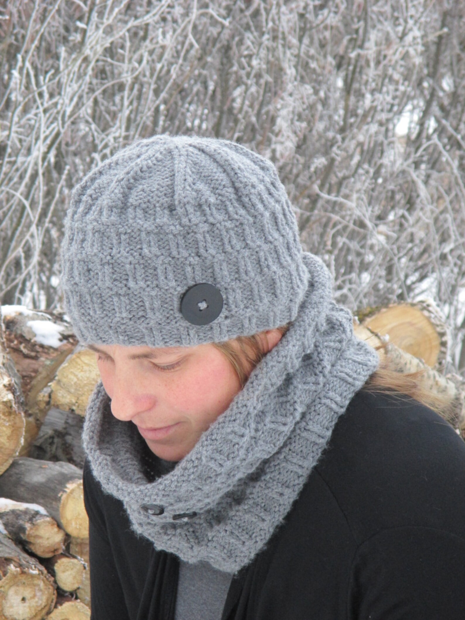 KNITTING PATTERN PDF - Hat and Cowl - Reversible Hat and Cowl - Knit ...