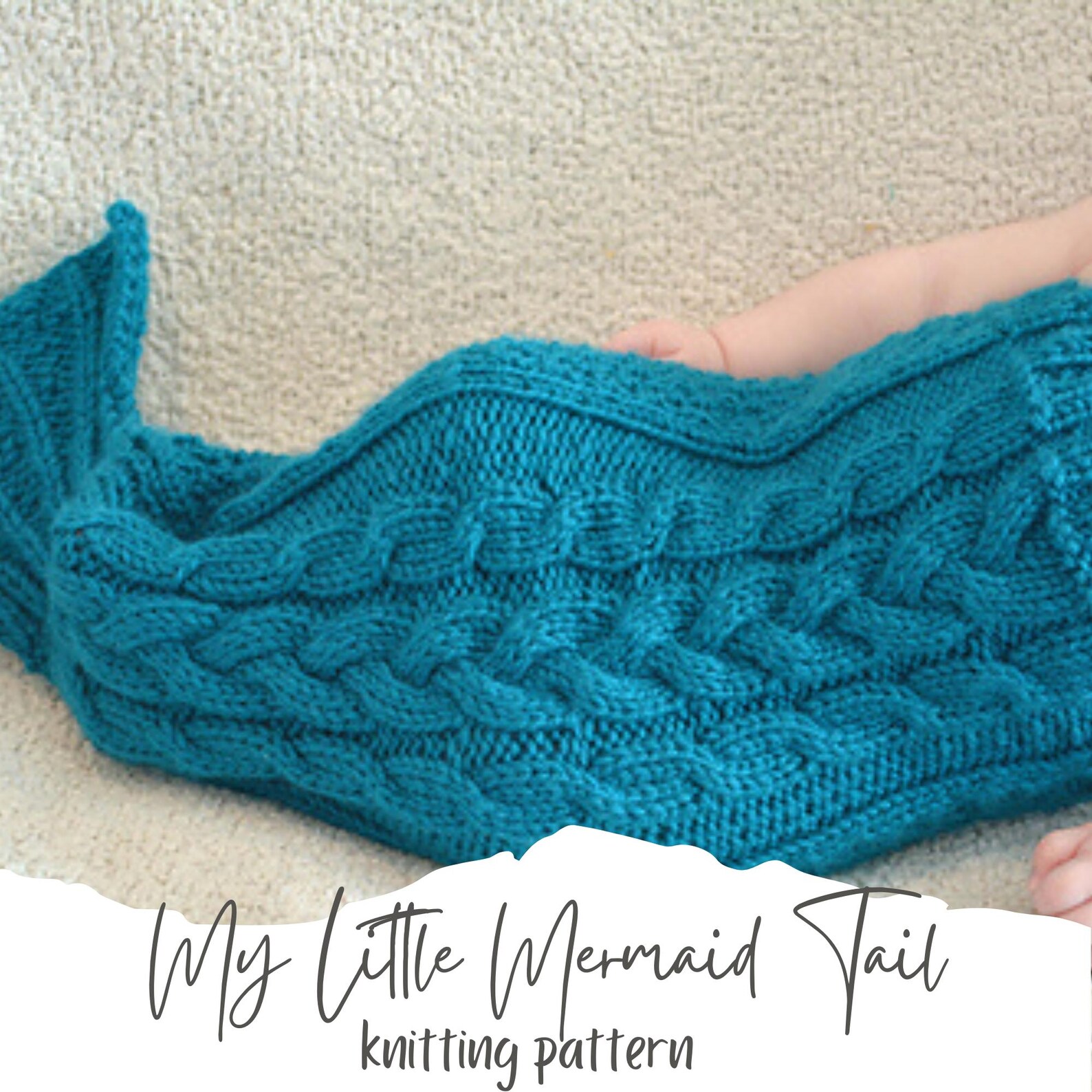 Mermaid Tail Knitting Pattern / Mermaid Blanket Knitting Pattern / Baby ...