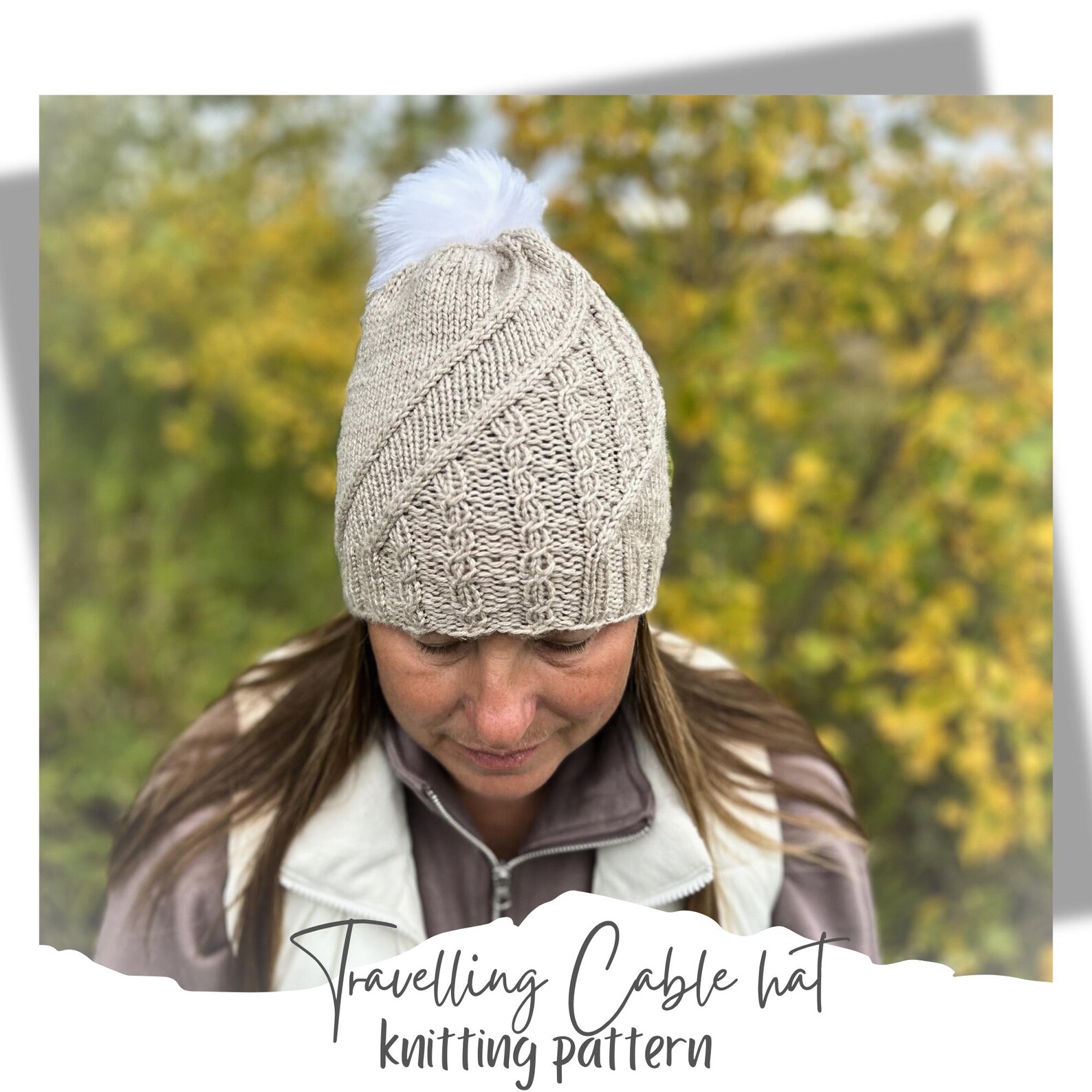 Knitting Pattern Cable Hat / Knit Hat Pattern / Adult Cable Hat Pattern ...