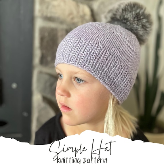 Simple Hat Knitting Pattern In The Round