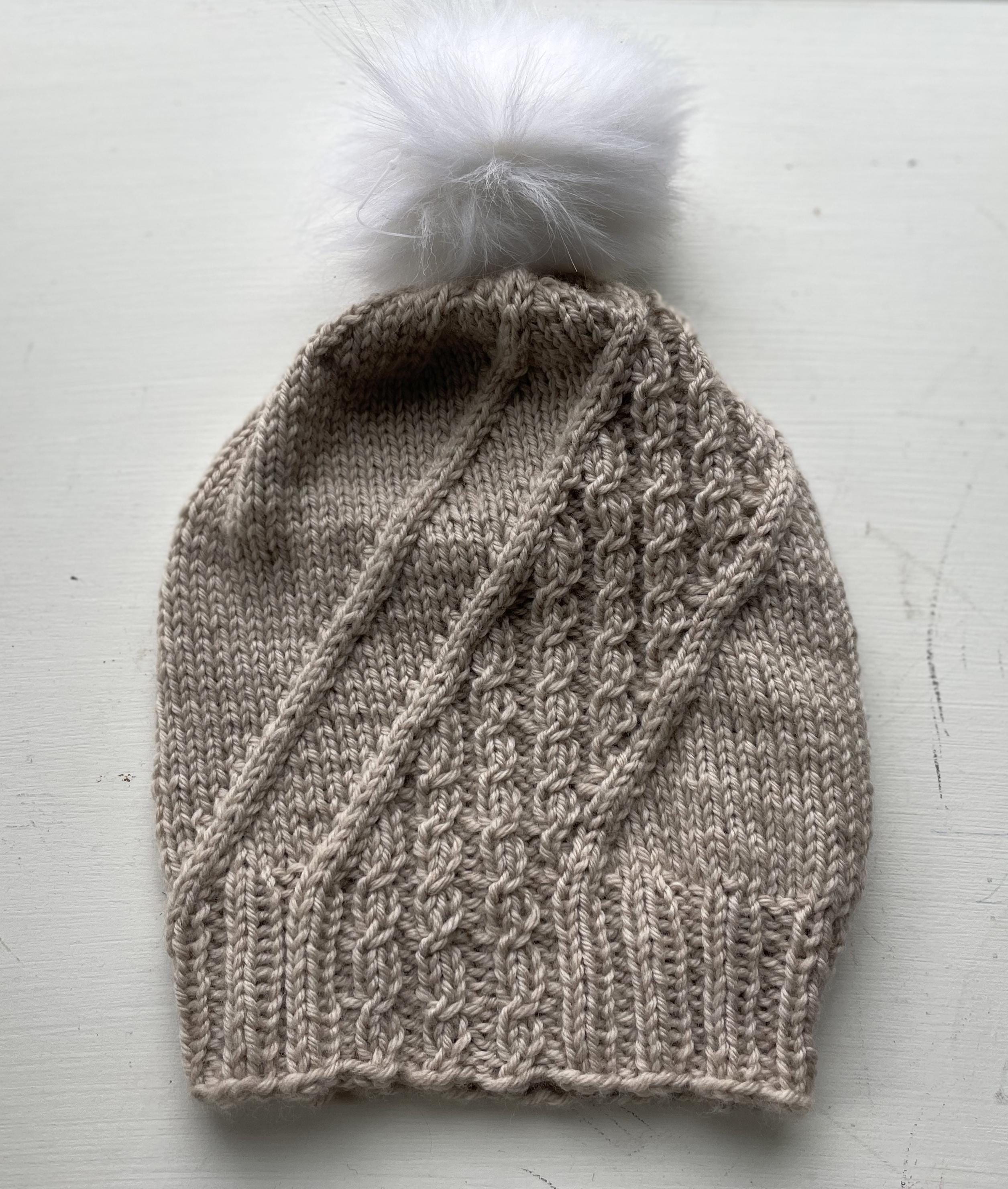 Knitting Pattern Cable Hat / Knit Hat Pattern / Adult Cable Hat Pattern ...