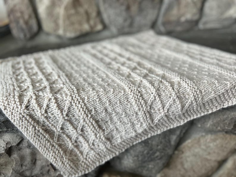 Diamond Baby Blanket Knitting Pattern, 6 Sizes (PDF Pattern), Easy Baby ...