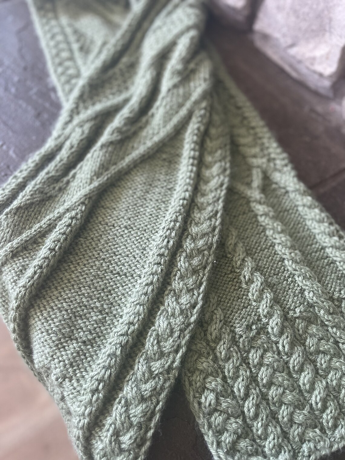 Knitting Pattern Mystery Knit Cable Scarf / Cable Scarf Knitting ...