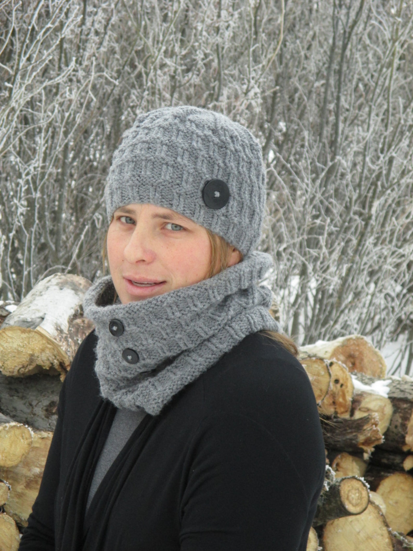 KNITTING PATTERN PDF - Hat and Cowl - Reversible Hat and Cowl - Knit ...