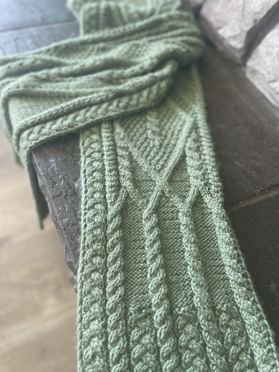 Knitting Pattern Mystery Knit Cable Scarf / Cable Scarf Knitting ...