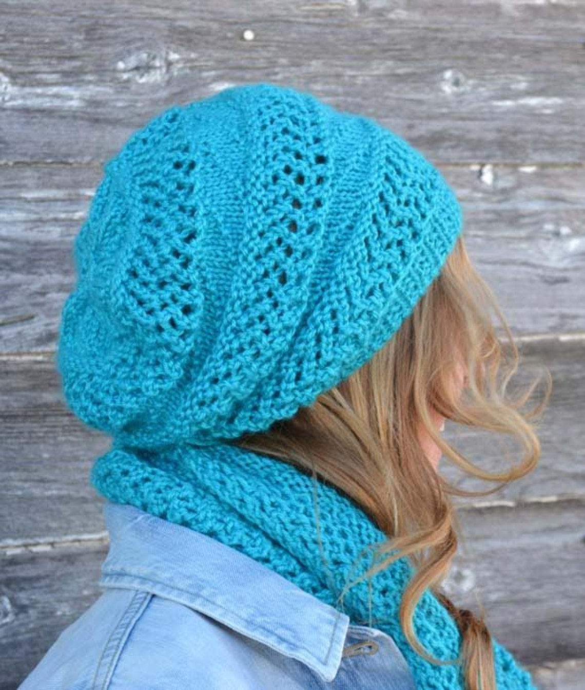KNITTING PATTERN PDF Hat and Scarf Set Knit Pattern Hat and - Etsy