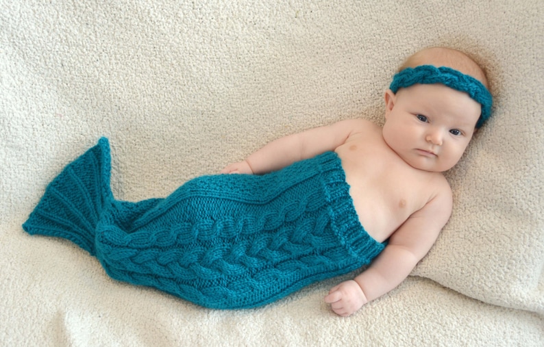 Mermaid Tail Knitting Pattern / Mermaid Blanket Knitting Pattern / Baby ...