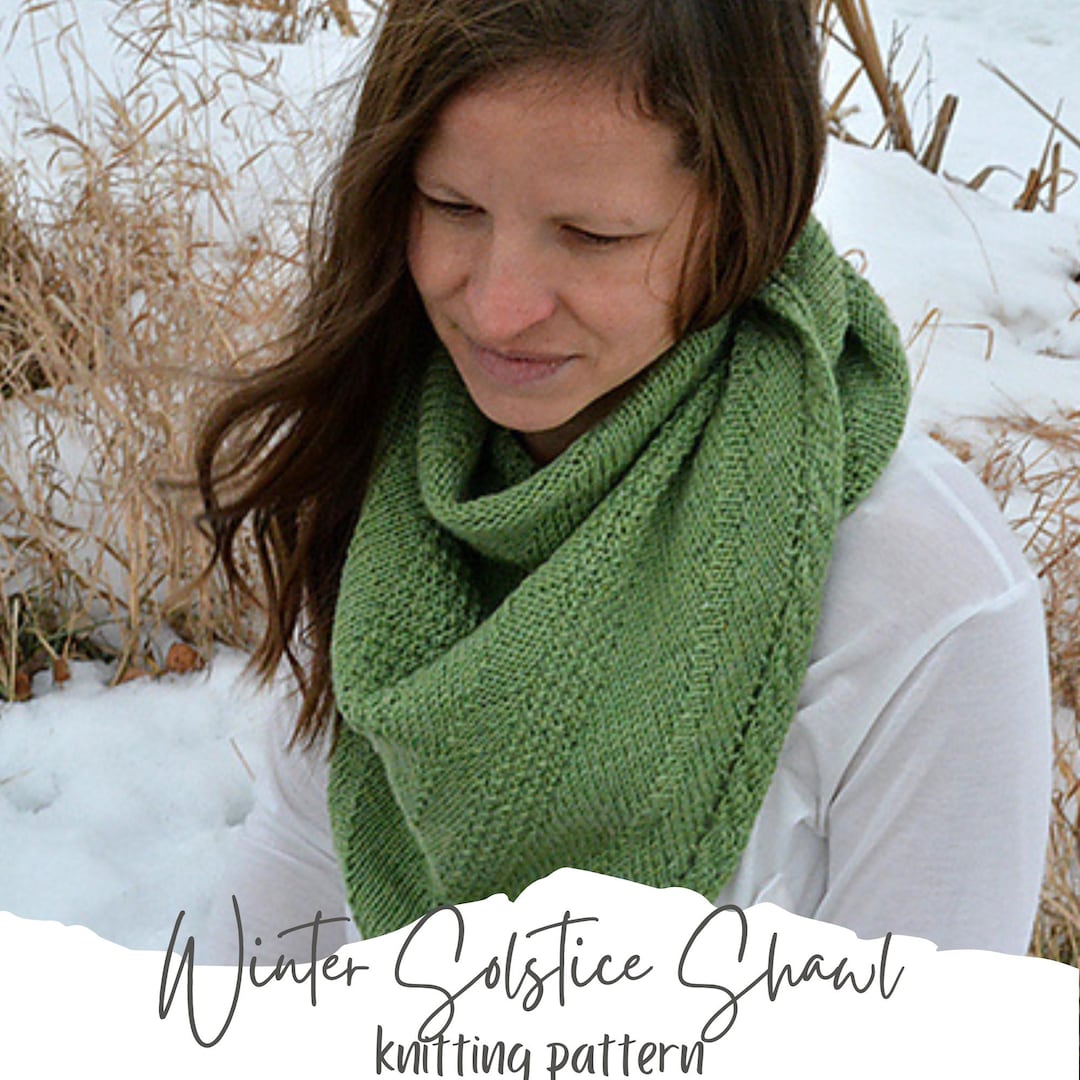 Shawl Cable Knitting Pattern // Shawl Knit Pattern // Knitted Worsted ...