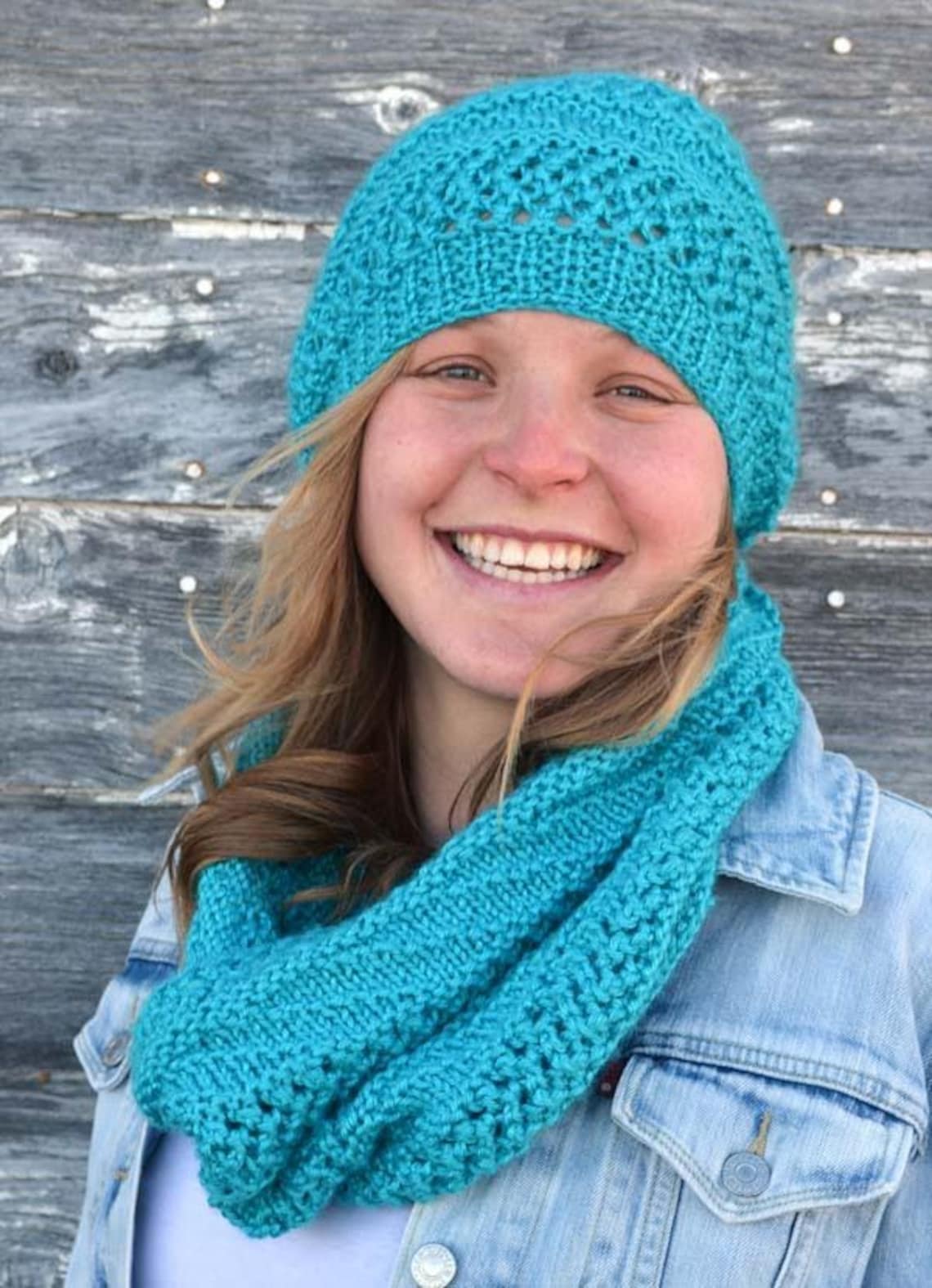 KNITTING PATTERN PDF Hat and Scarf Set - Knit Pattern Hat and Scarf ...