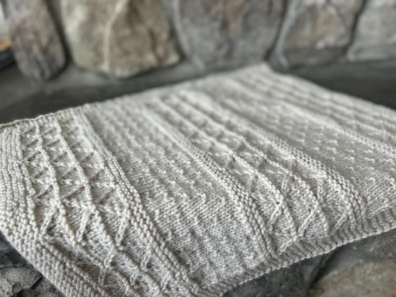 Diamond Baby Blanket Knitting Pattern, 6 Sizes (PDF Pattern), Easy Baby ...