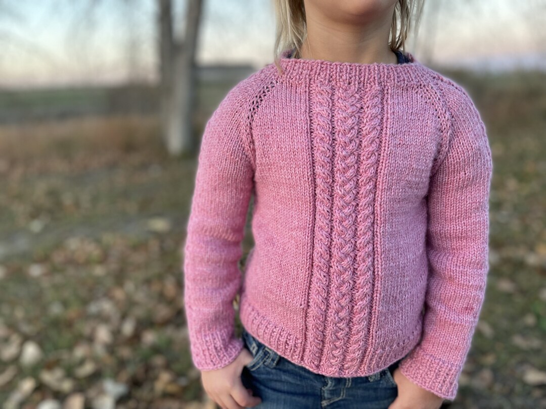 Simple Raglan Cable Knitting Pattern / Knit Pattern for Baby Cable ...