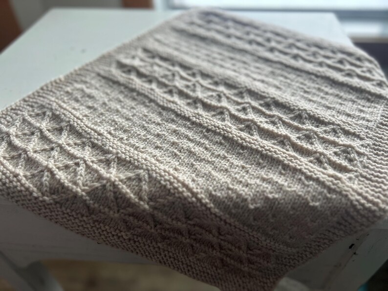 Diamond Baby Blanket Knitting Pattern, 6 Sizes (PDF Pattern), Easy Baby ...