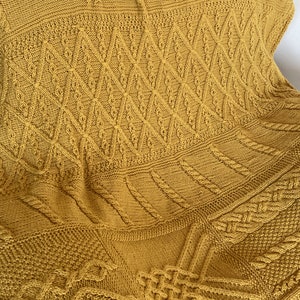 Seamless Cable Blanket Knitting Pattern, Unique Afghan Knitting Pattern ...