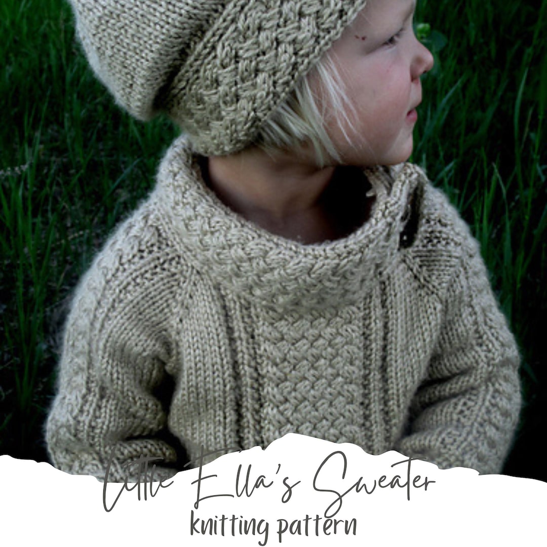 Cabled Sweater Knitting Pattern for Baby and Children / Raglan Sweater ...