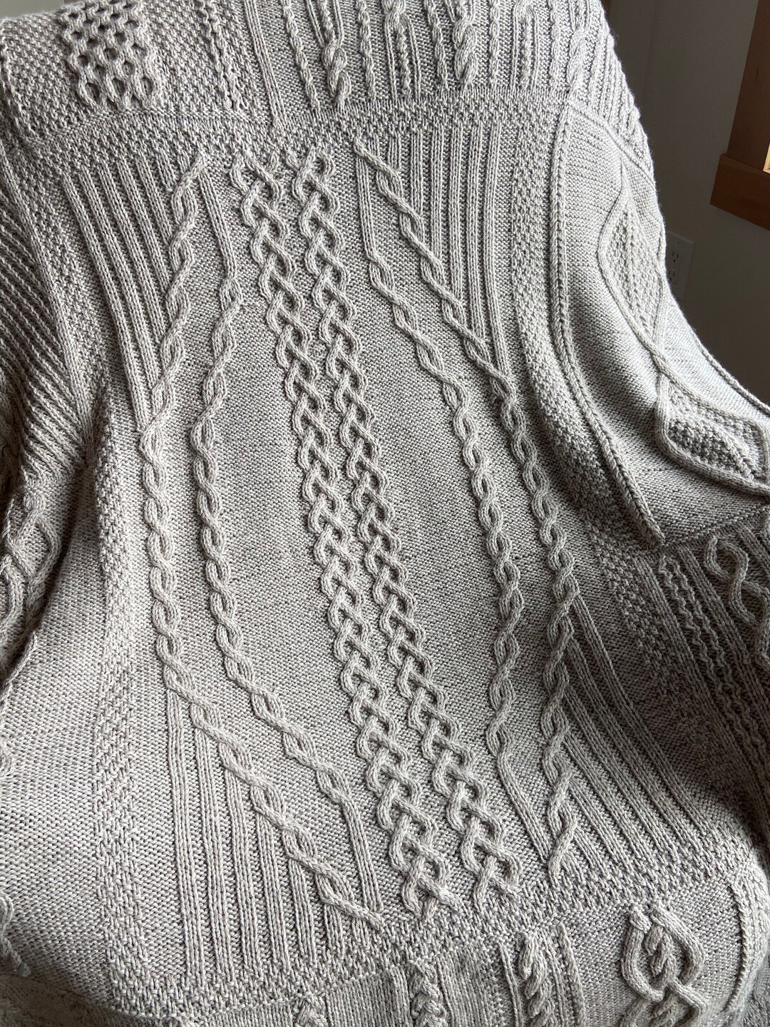 Knitting Pattern Seamless Cable Blanket / Afghan Knit Pattern / Worsted ...