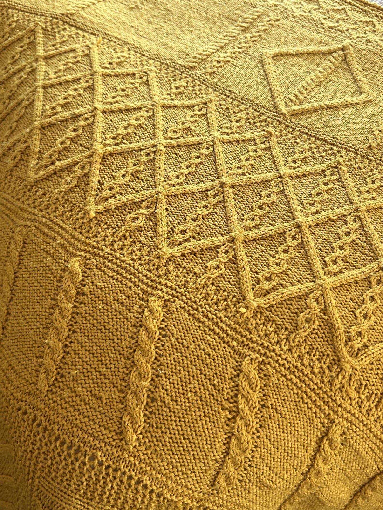 Seamless Cable Blanket Knitting Pattern, Unique Afghan Knitting Pattern ...