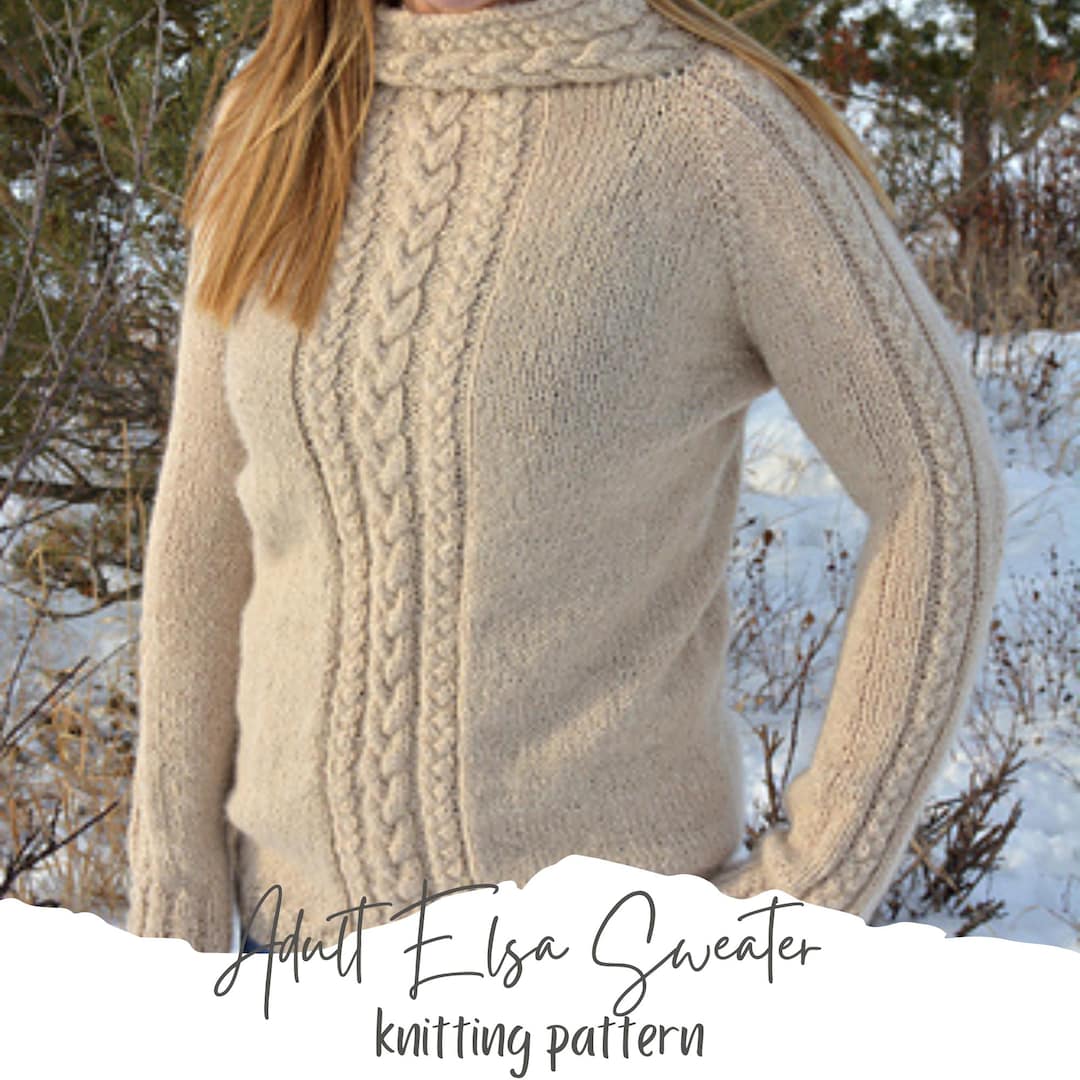 KNITTING PATTERN PDF Adult Elsa Sweater - Knit Pattern Sweater ...