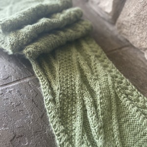 Knitting Pattern Mystery Knit Cable Scarf / Cable Scarf Knitting ...