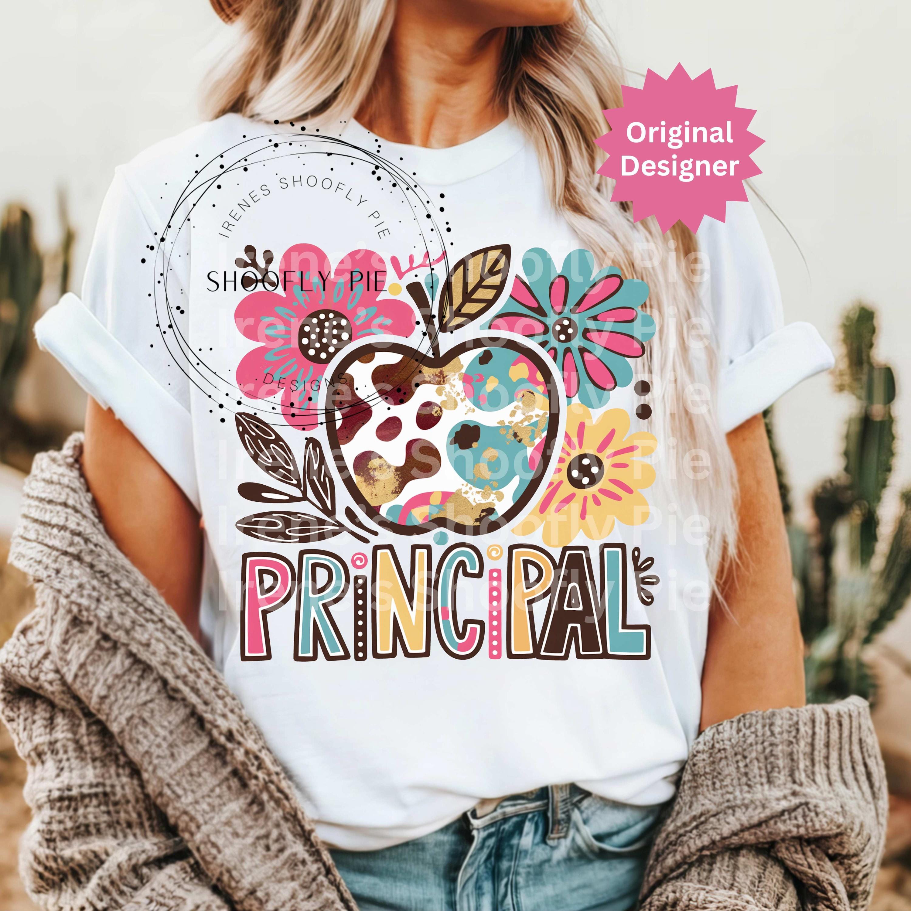 Boho Floral Principal PNG, Principal Sublimation Design, Back to School ...