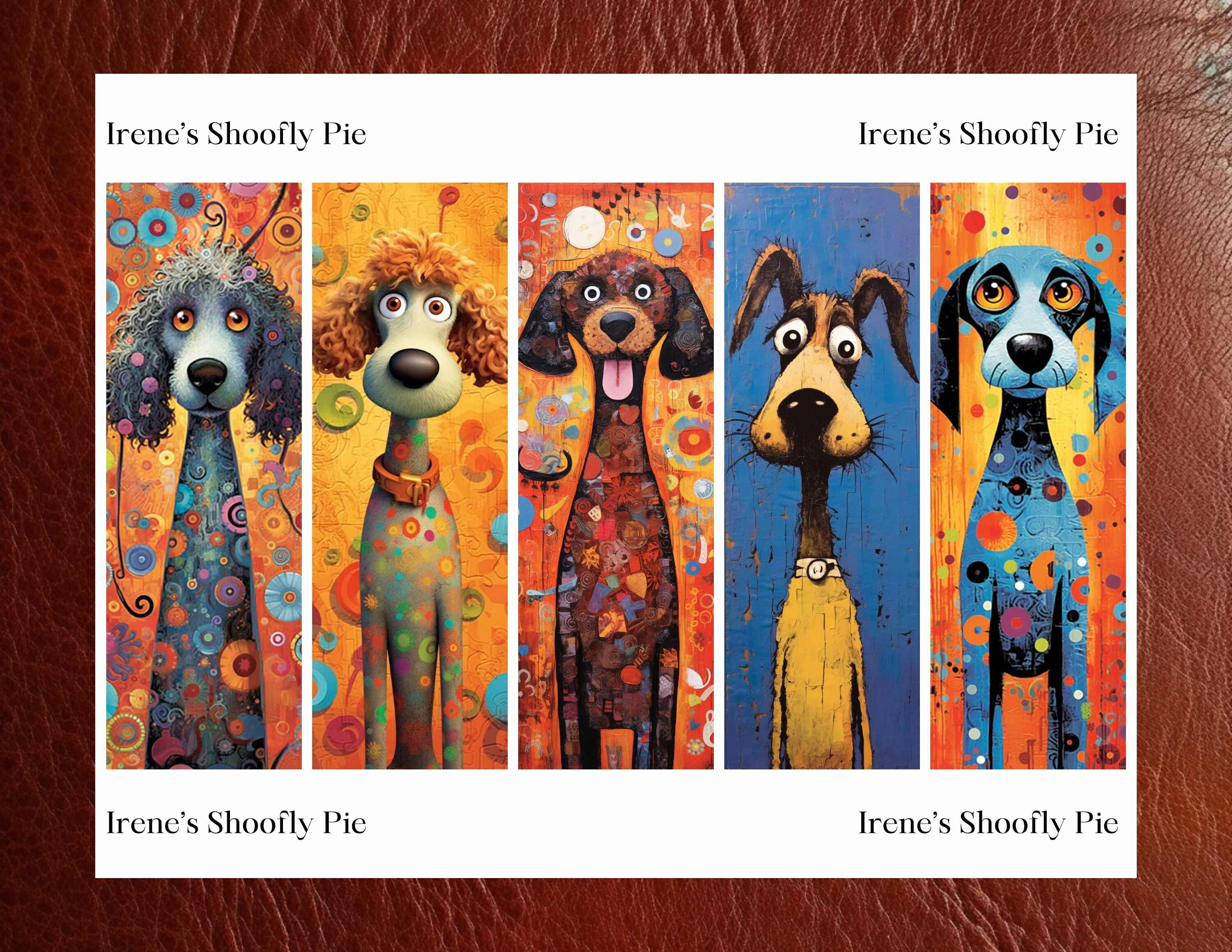 Quirky Dog Printable Bookmark Set Tails N Tales Bookmark Set Whimsical ...