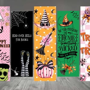 Halloween Bookmark Set - JPG Bookmark Sets - Spooky Cute Halloween ...