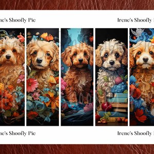 Dog Printable Bookmark Set - Dog Art Bookmark Sets - Colorful Bookmarks ...