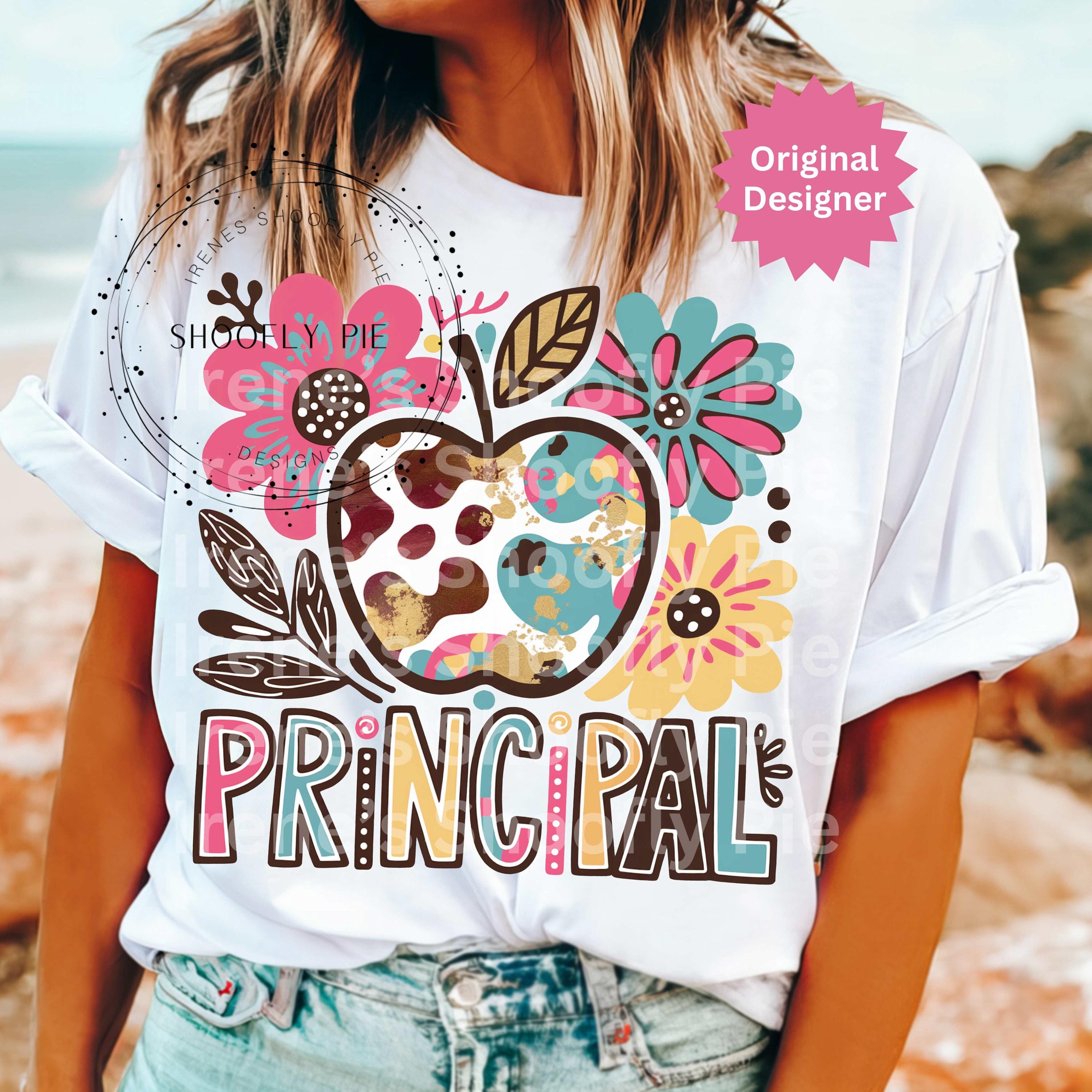 Boho Floral Principal PNG, Principal Sublimation Design, Back to School ...