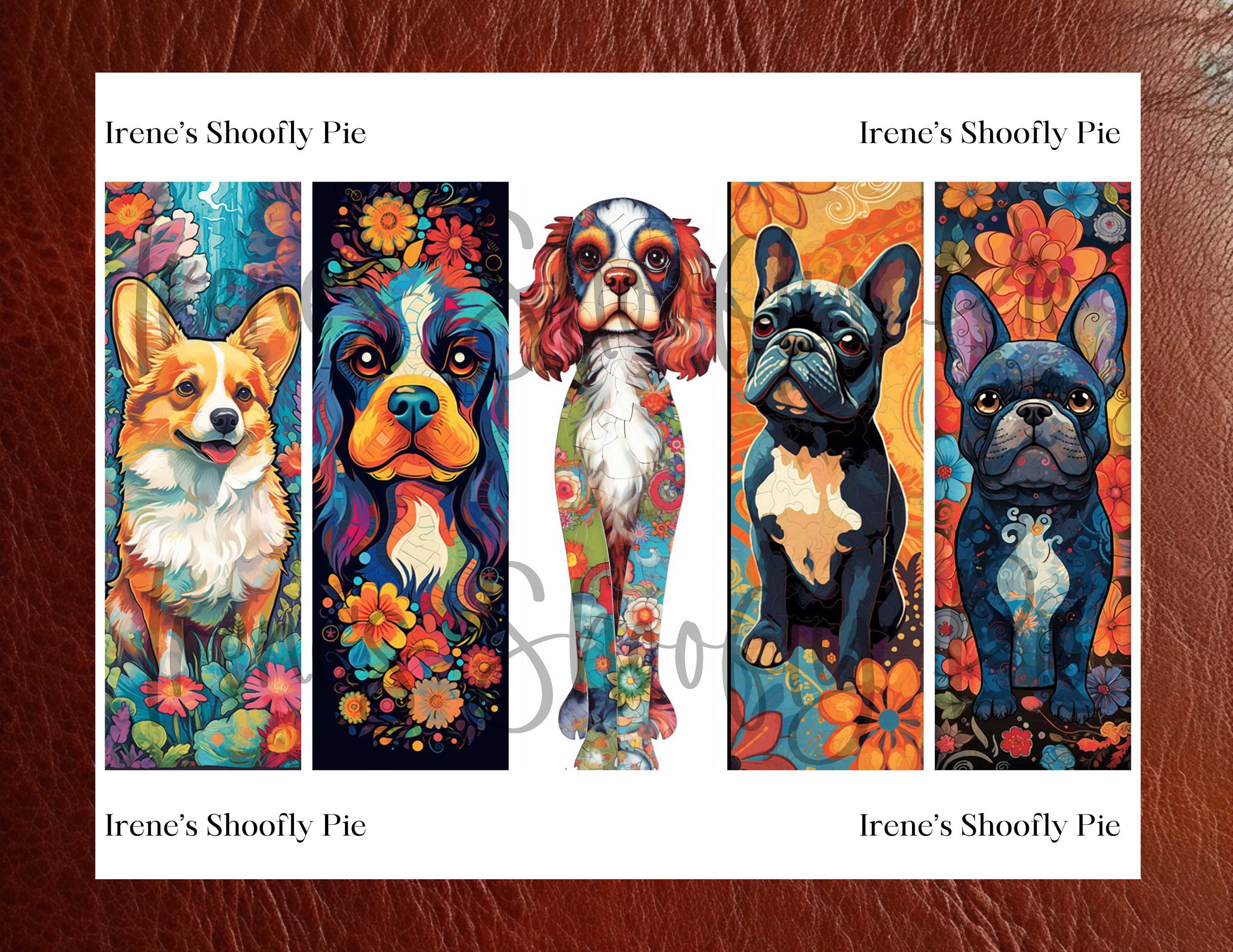 Tails N Tales Printable Bookmark Set Quirky Dog Bookmark Set Puppy ...