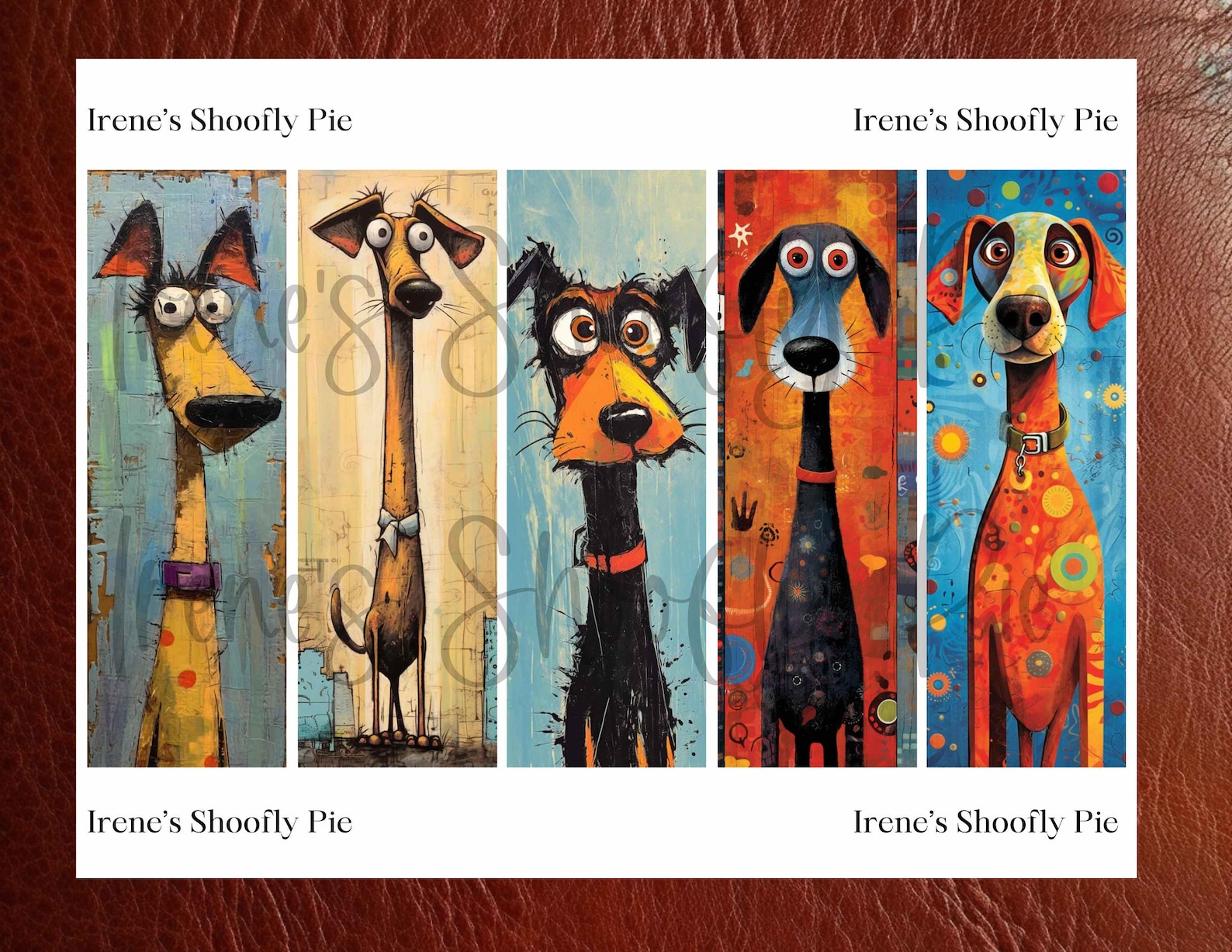 Quirky Dog Printable Bookmark Set Tails N Tales Bookmark Set Whimsical ...