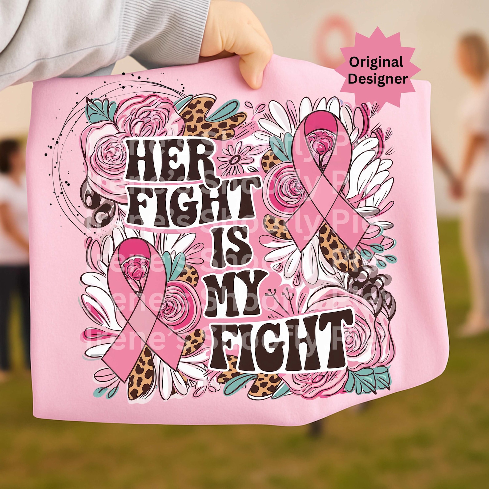 Her Fight is My Fight Png, Preppy Breast Cancer Png, Breast Cancer ...