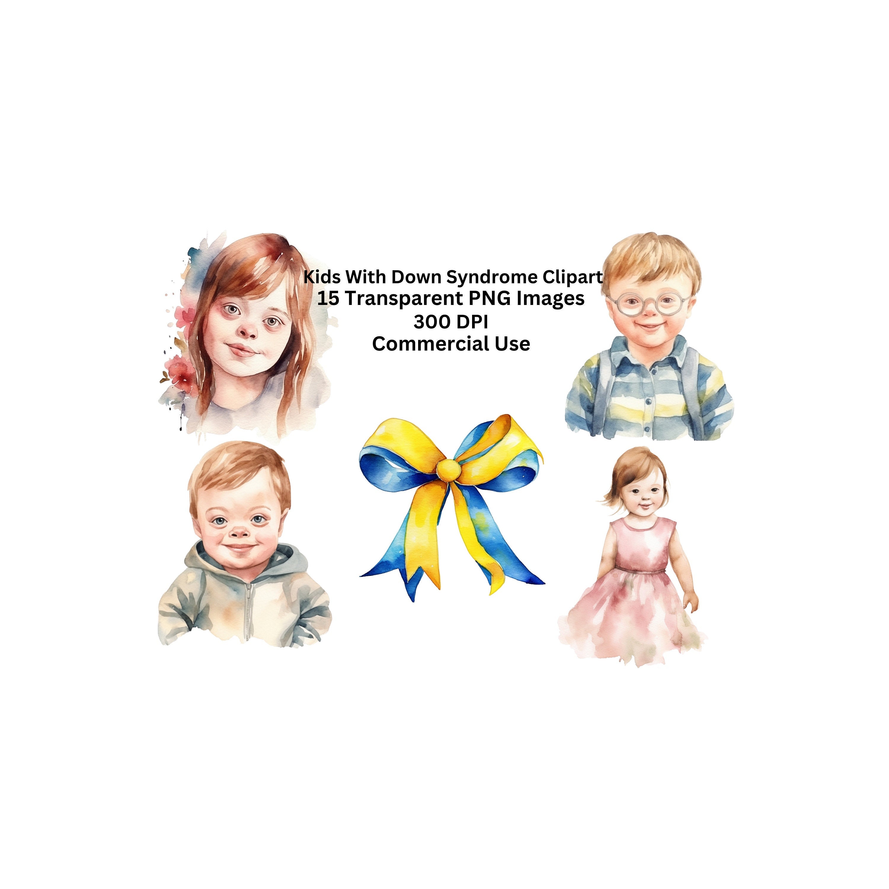 Kids With Down Syndrome Clipart Digital Designs PNG - Etsy Australia