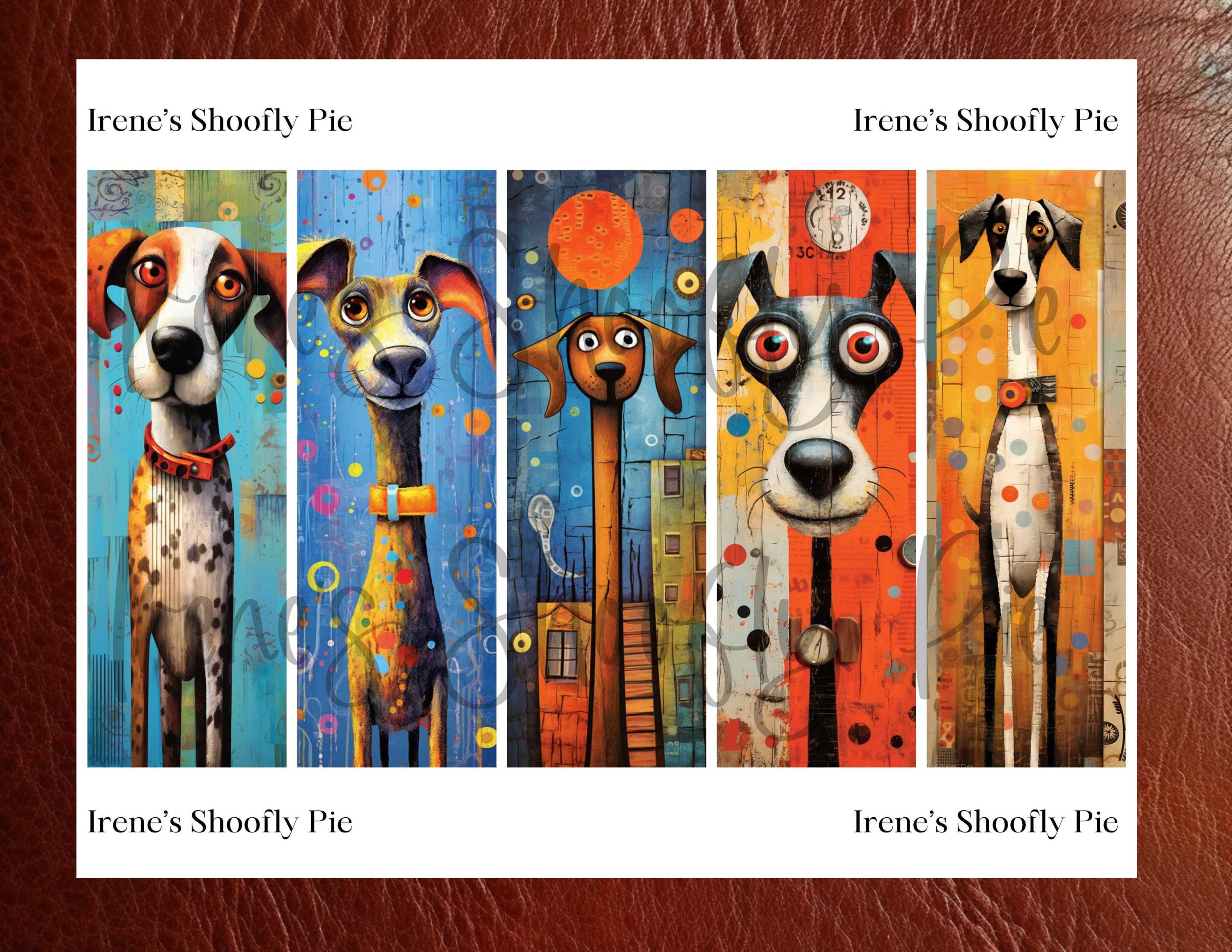 Quirky Dog Printable Bookmark Set Tails N Tales Bookmark Set Whimsical ...
