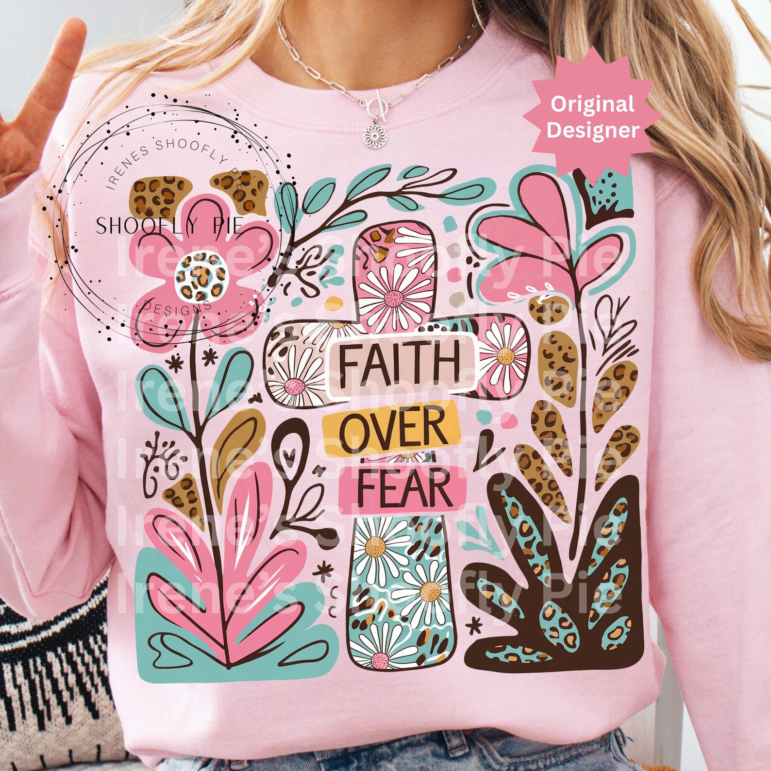Faith Over Fear Png, Christian Sublimation Png, Preppy Christian Png ...