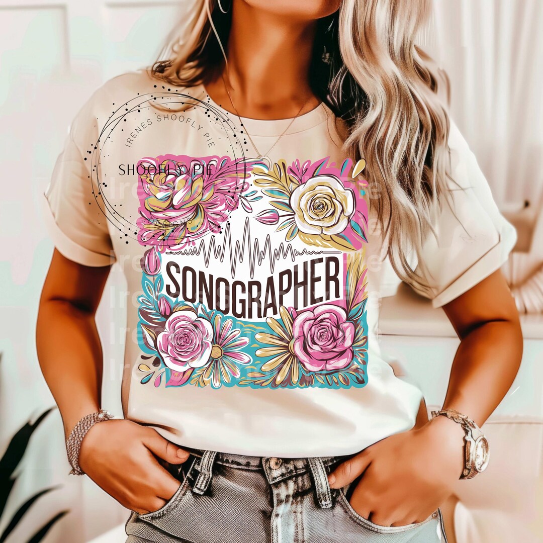 Sonographer PNG, Boho Floral Png, Sonographer Sublimation Designs ...