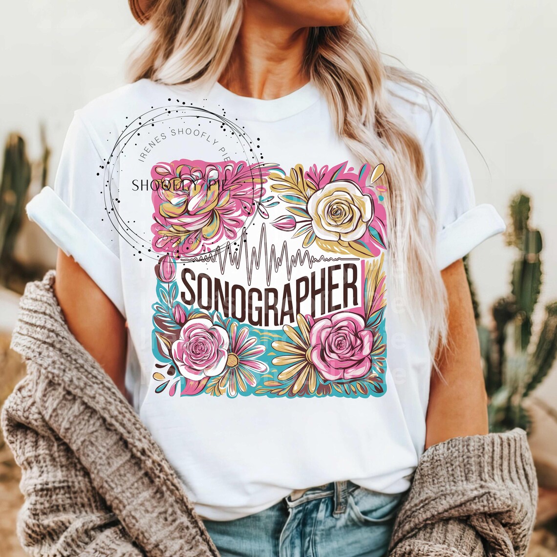 Sonographer PNG, Boho Floral Png, Sonographer Sublimation Designs ...